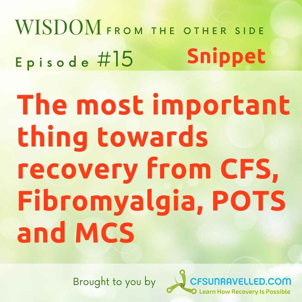 Episode 15: Snippet – What is the most important thing towards healing from me/cfs, fibromyalgia ...